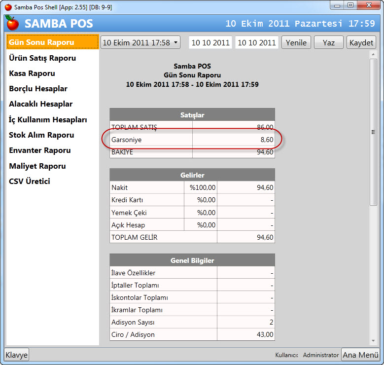 SambaPOS 2.55 Test Sürümü | SambaPOS